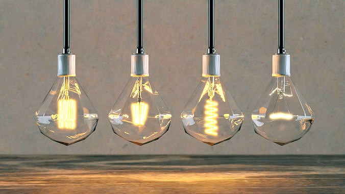 Octogonal Light Bulb - High Poly - Blender 3d model