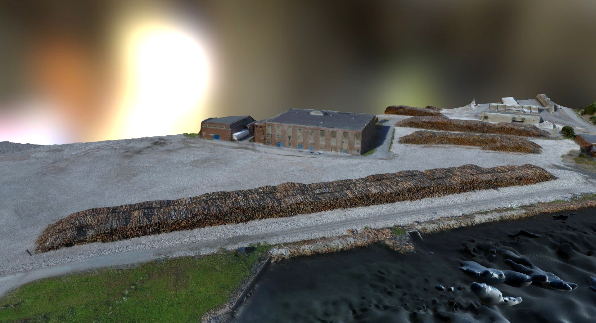 Wood Pile 70m Agisoft 3d model
