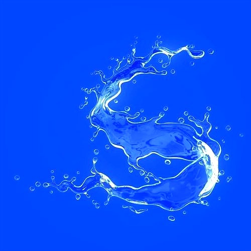 Water splash 3d model