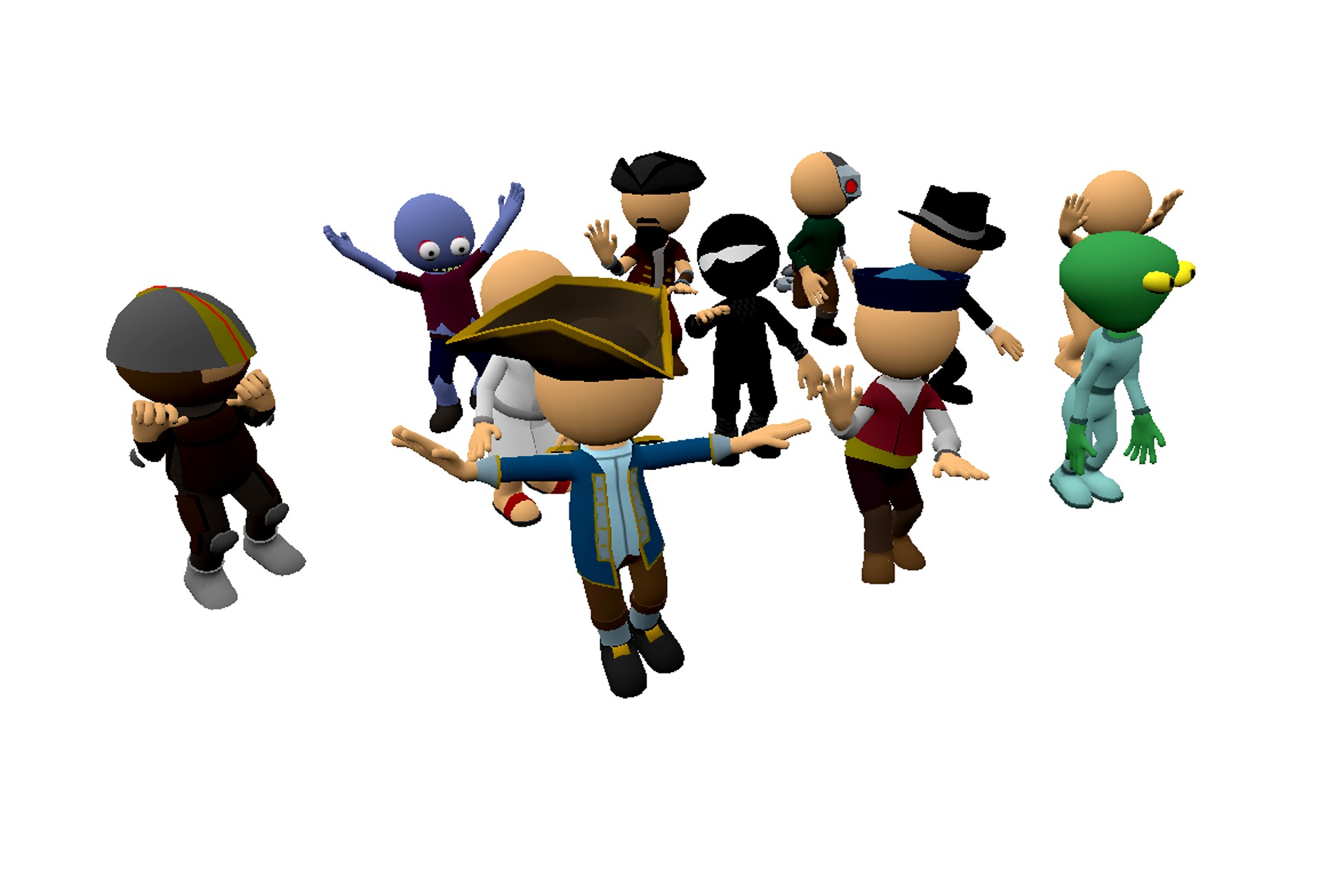 Hyper-Casual Characters pack №4 3d model