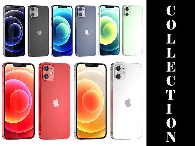 Apple iPhone 12 All Colors 3d model