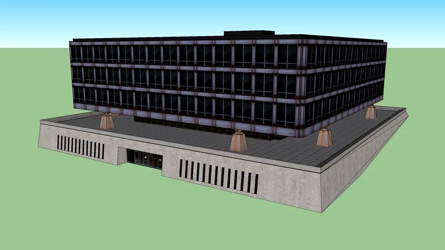 Cornell University - Uris Hall 3d model