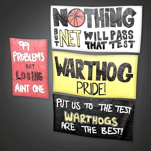 HSG - Sports Pep Rally Signs - PBR Game Ready 3d model