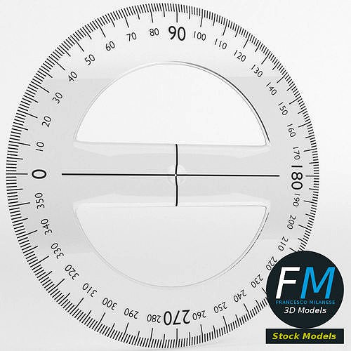 Circular protractor 3d model