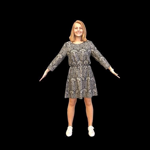 No304 - Female T Pose 3d model