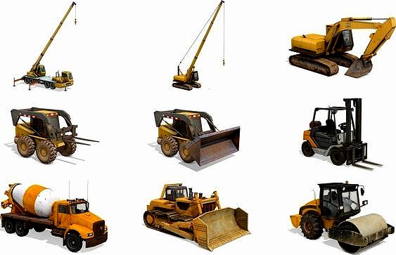 Construction Vehicles Pack 3 3d model