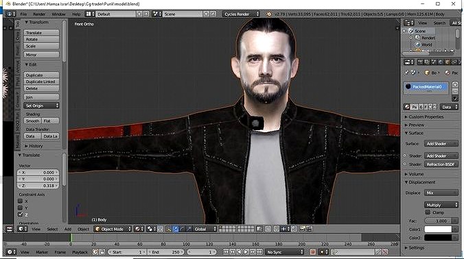 CM Punk 3d model