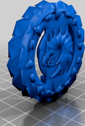 Rock Dragon Beyblade by blankbrass 3d model