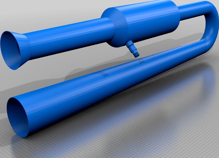 Valveless Pulse Jet Lockwood Hiller Design by buildcomics 3d model