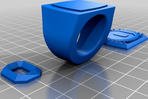Block O Championship Ring multi print by bigj121 3d model