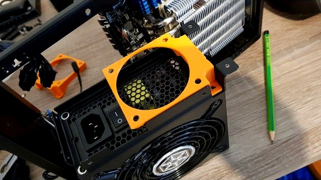 DAN A4 SFX -PSU- top Fan holder 60x60x10/15 by SteveRawes 3d model