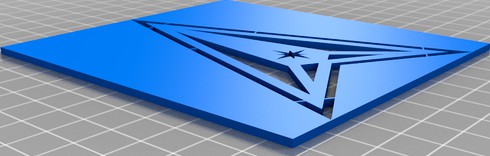 USSF - Space Force - Flat Delta Logo - Stencil by crispybits1 3d model
