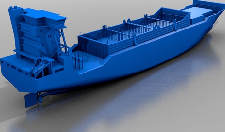 3D printed Containership (Sietas Typ 168 Natahlie Ehler) by seb201 model