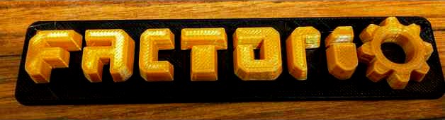 Factorio Logo by toozinger 3d model