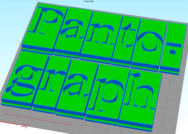 Letters for Matthias Wandel pantograph by VidarM 3d model