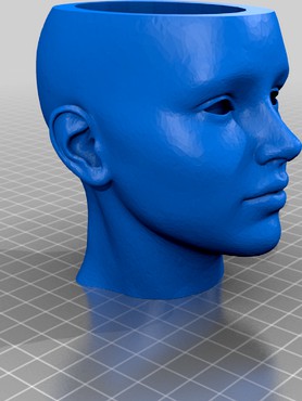 Human Head Planter by Amit_jain 3d model