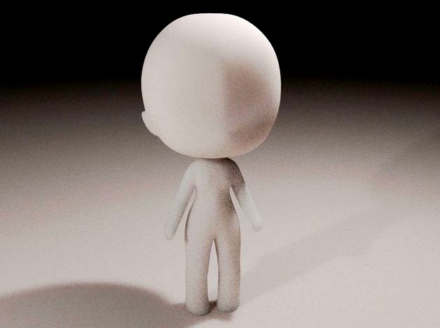 Gacha Life base figurine by lazyphoton 3d model