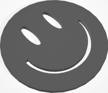 Happy Smiley face cutout only by SwanDogCases 3d model
