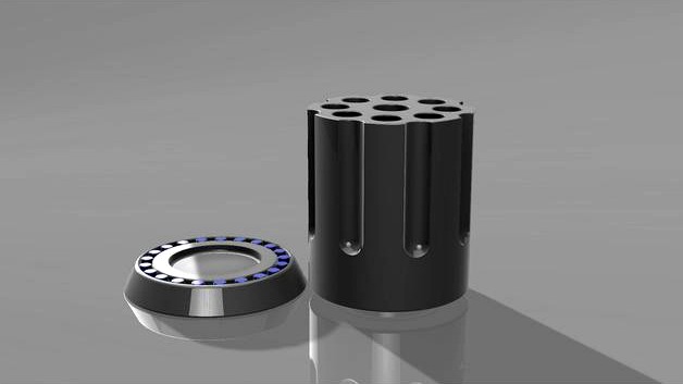 Spinning Revolver Pencil Holder (3D Printed Bearings) by ...