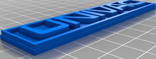 Univac logo by 3dflying model