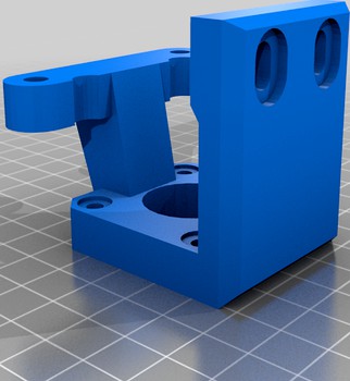 C-Rail Stepper Motor Mount NEMA17 by Henryhere 3d model