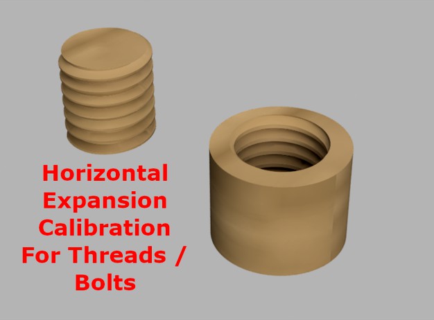 Horizontal Expansion Calibration For Threads / Bolts by adapt3r 3d model