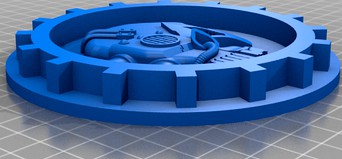 Adeptus mechanicus sign WH40K by kv99 3d model