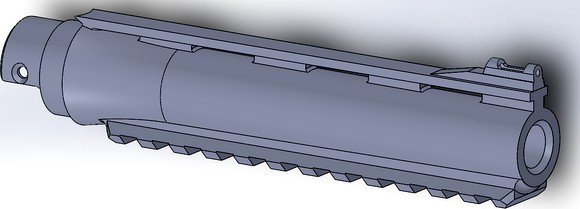 Action Army AAP01 (airsoft) Railed Automag barrel fibre optic front ...