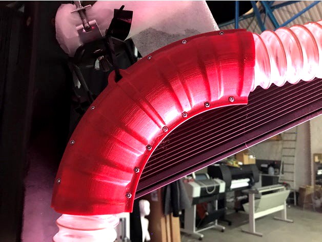 Suspended Vacuum Hose Holder for CNC / Wood Tools by Renba 3d model