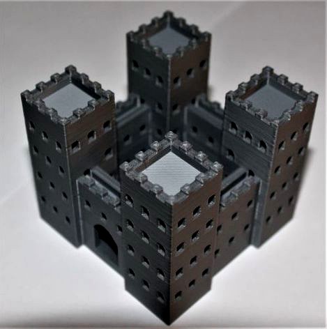 4 towers castle by nadihacek 3d model