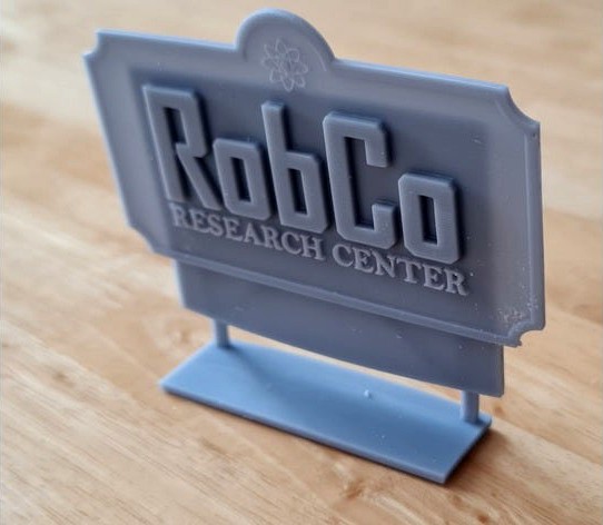 RobCo sign from Fallout Wastelands by Chris42H 3d model