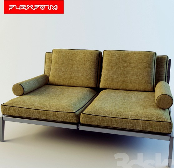 Happy sofa by Flexform 3d model