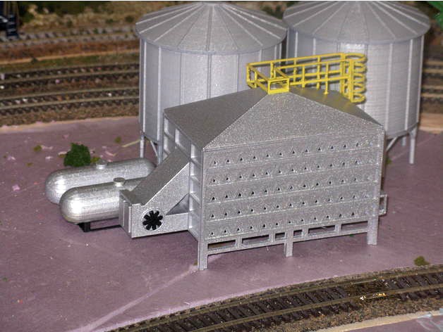 HO Scale Grain Dryer by kabrumble 3d model