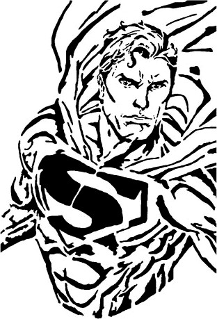 Superman stencil 4 by Longquang 3d model