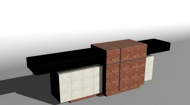 reception of natural stone 3d model