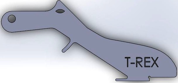 T-REX - Ergonomic Safety Push Pin by rhrumpel 3d model