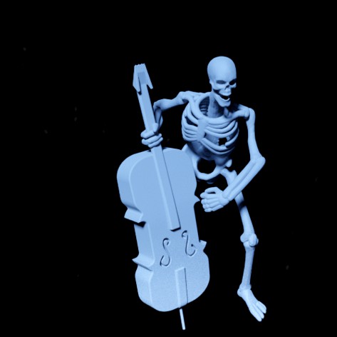 Cello Skeleton Miniature by Zep2000 3d model