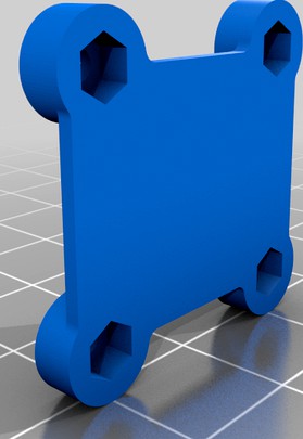 FC stack 20x20mm top plate M2 by mklimmert 3d model