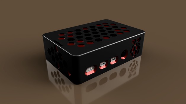Raspberry Pi 4 Honeycomb case by JayCee09 3d model