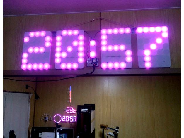 dot matrix clock by itoshin 3d model