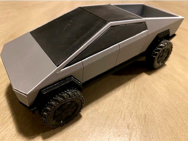 Tesla Cybertruck with Moonroof, Rear Window, and Articulated Tailgate ...