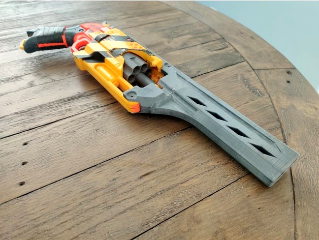 Nerf Hammershot Handcannon Upgrade Kit by twinsplice 3d model