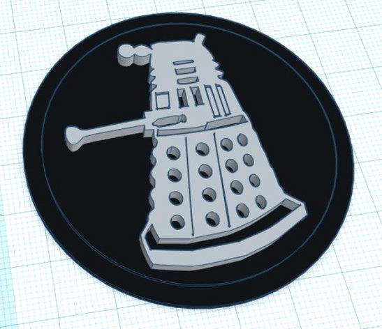 Dalek Modular Logo Insert by rkxone 3d model