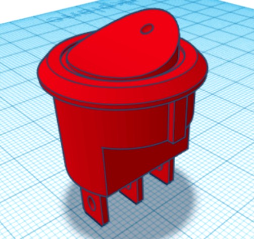 20mm rocker switch template by Craggem1988 3d model