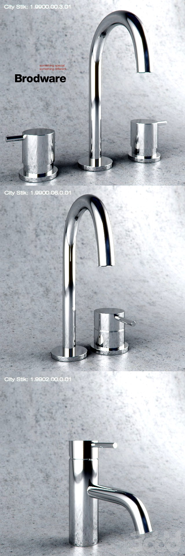 Brodware mixer set 01 3d model
