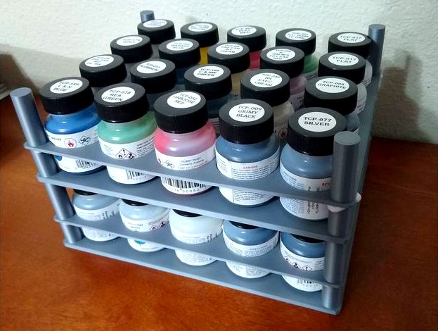 Tru-Color Paint Holder - Stackable by Juxen 3d model