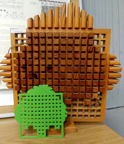 Bull tree logo extruded in 3D by cponsard model