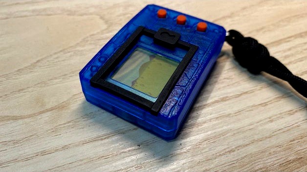 Digimon vpet 20th Anniversary screen bezel by Avraven 3d model