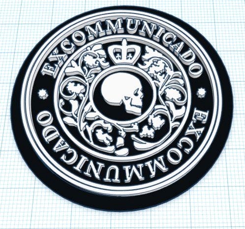 John Wick Excommunicado Logo by rkxone 3d model