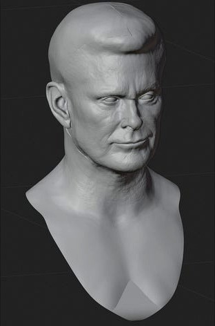 The Head of David Hasselhoff by Brucephalus 3d model
